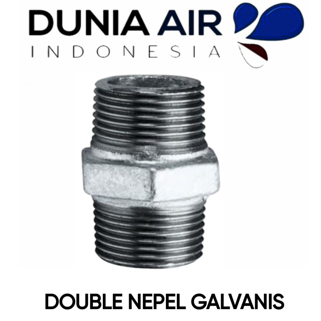 Jual Double Nipple 1/2" Dobel Nipel Nepple Nepel Besi Galvanis 1 / 2 ...