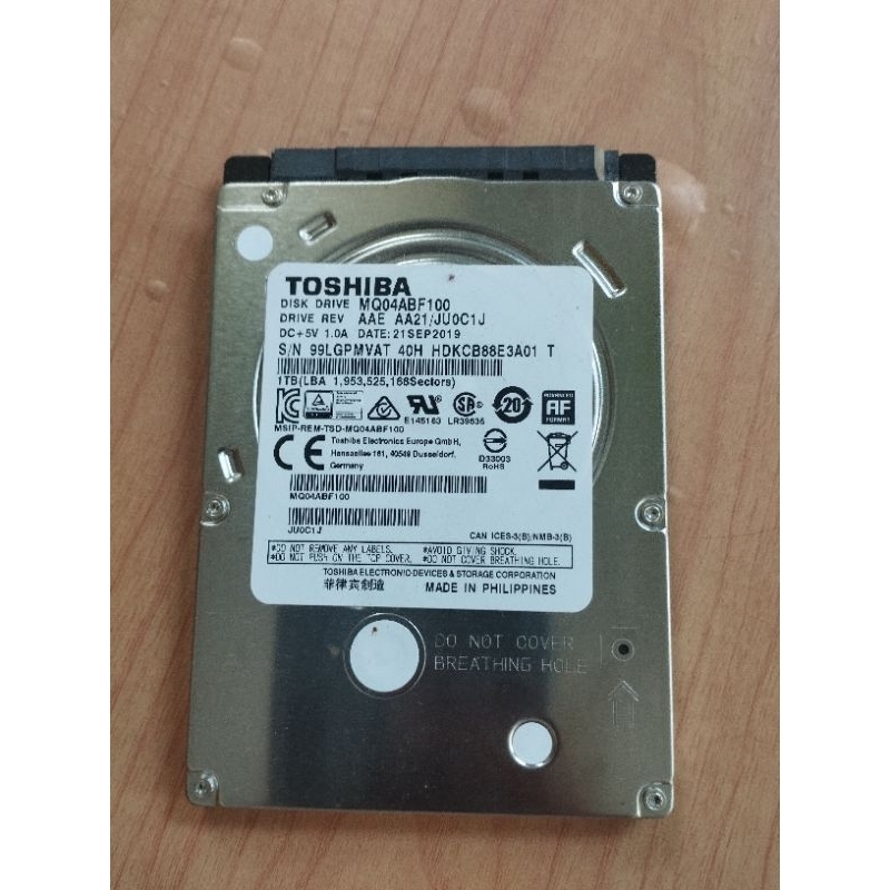 Jual hard disk hdd laptop slim 1 tera Sentinel 100 | Shopee Indonesia