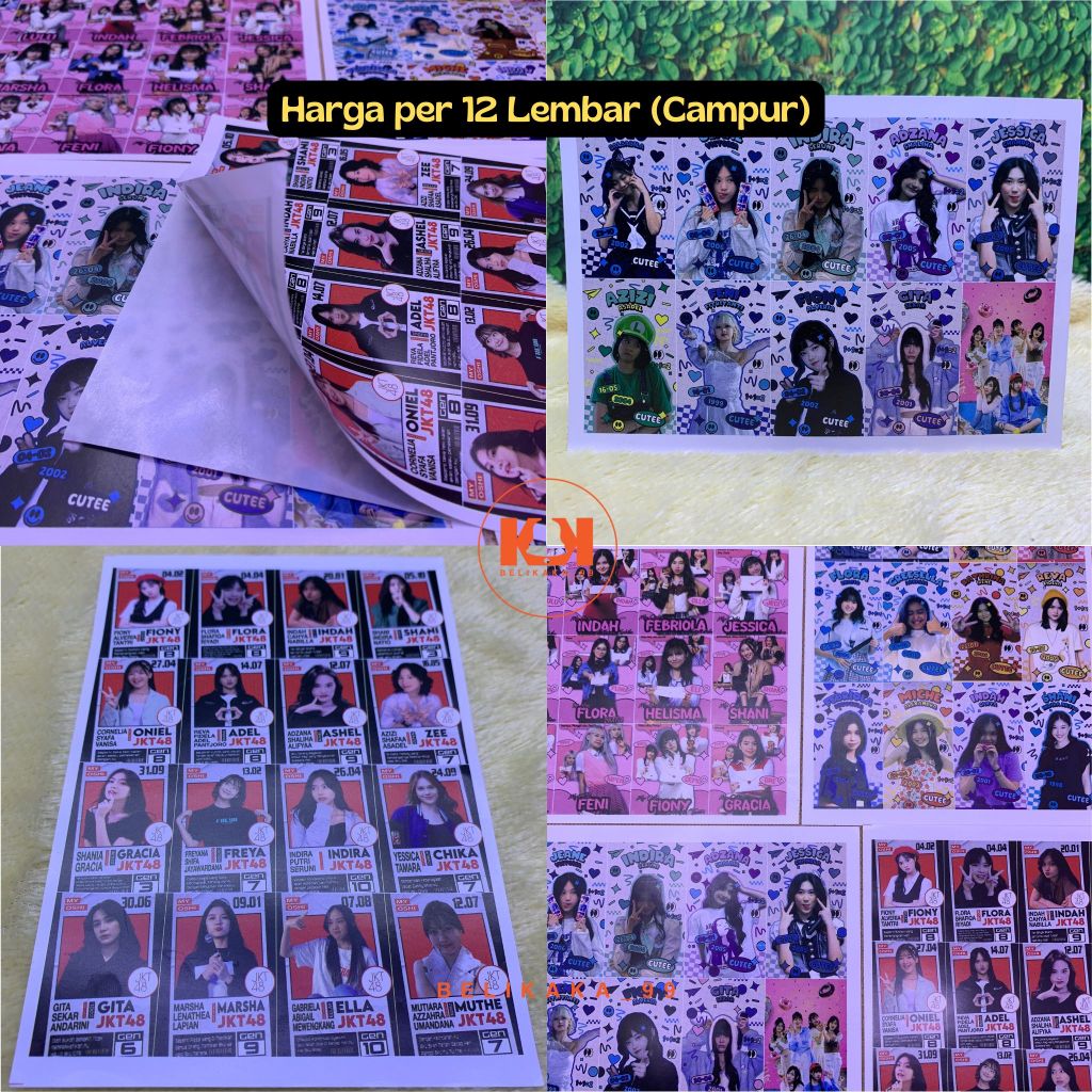 Jual (12 LEMBAR) STICKER MINI LOVE LETTER JKT48 / STIKER BUKU JKT 48 ...