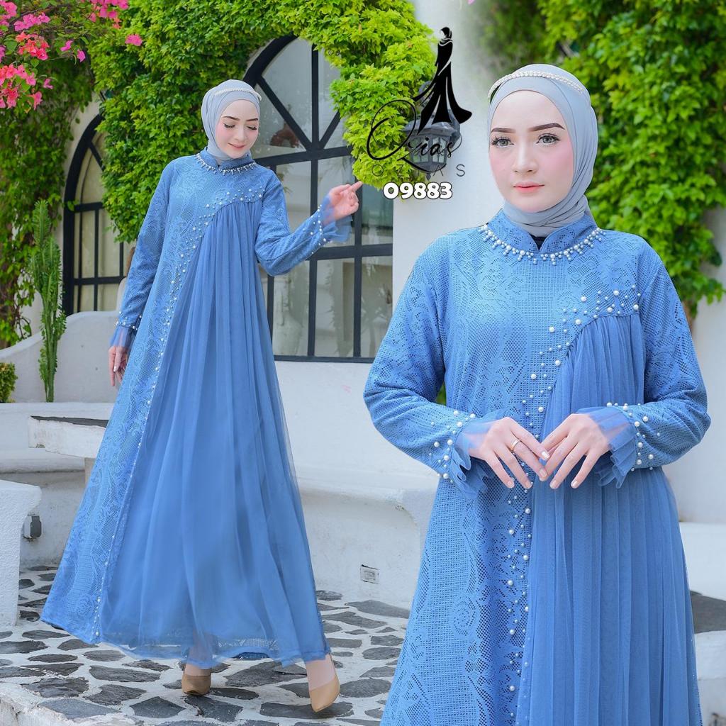 Jual GAMIS OZIAS BROKAT HARUKA FIMELA 09883 09951 LD 80 95 105 120 140 | Gamis Couple Ibu Anak ...