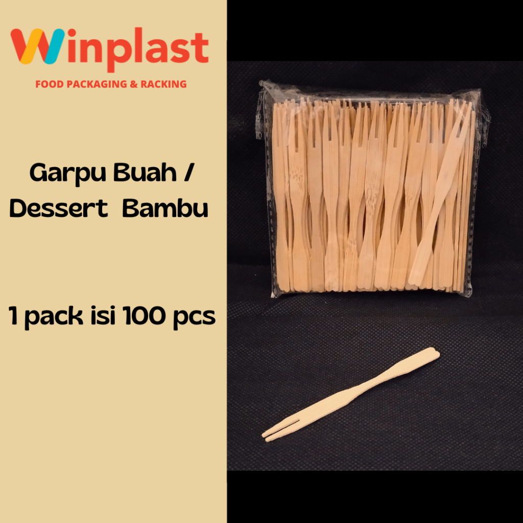 Jual Garpu Buah / Garpu Kue / Garpu Dessert / Garpu Kecil Bahan Bambu ...