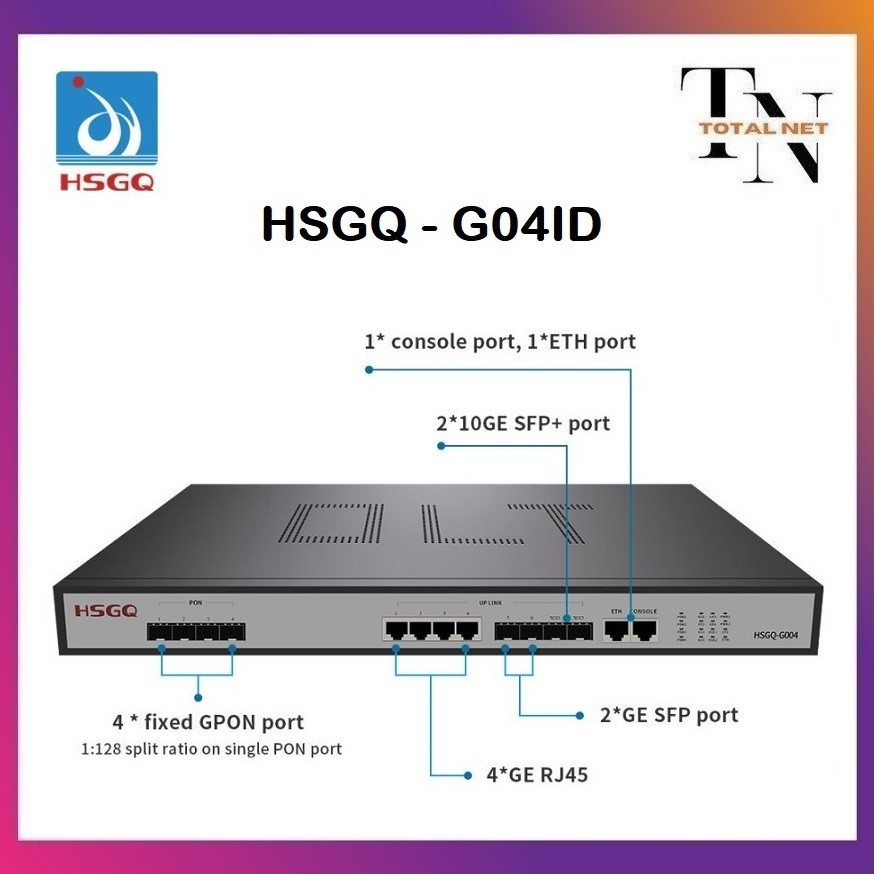 Jual HSGQ G04ID GPON OLT 4*Fixed GPON Port 2*10GE SFP+ AC+DC (NON SFP) | Shopee Indonesia