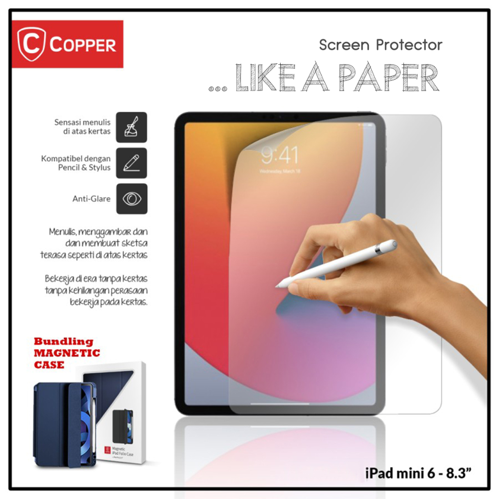 Jual Copper Screen Protector Feels Like A Paper - iPad Mini 6 (2021 ...