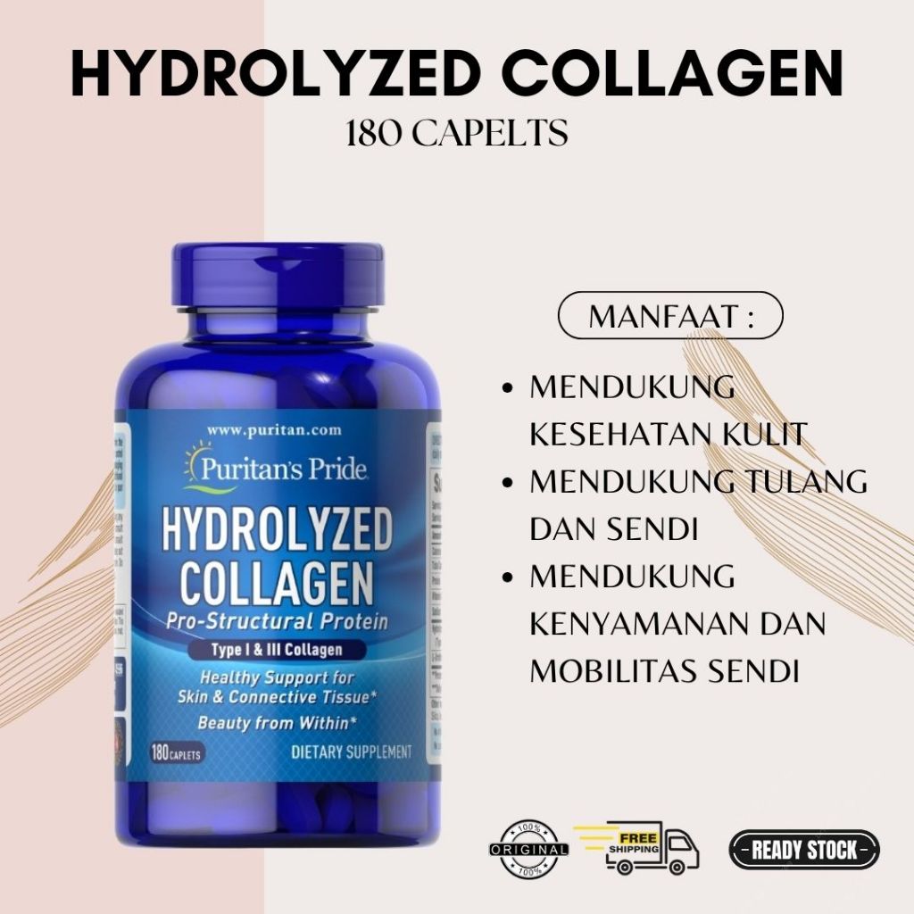 Jual Puritan Pride Hydrolyzed Collagen for Skin 180 Tablet | Shopee ...