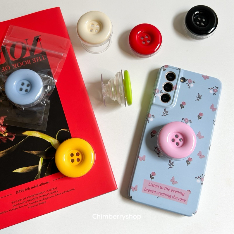 Jual READY ! Cute Aesthetics Button Finger Griptok / Pop Socket / Stand ...