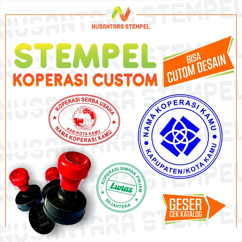 Jual Stempel Koperasi Cap Koprasi Custom Teks Desain | Shopee Indonesia