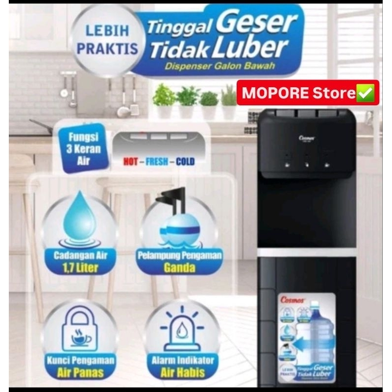 Jual Dispenser COSMOS CWD-7601 Galon Bawah Warna Black | Shopee Indonesia
