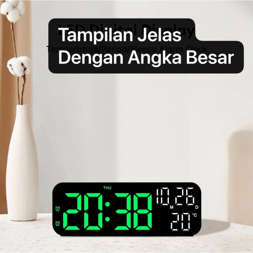 Jual JD-2802 Jam Digital Meja LED Besar Tampil Jam Tanggal Hari Suhu 2 ...