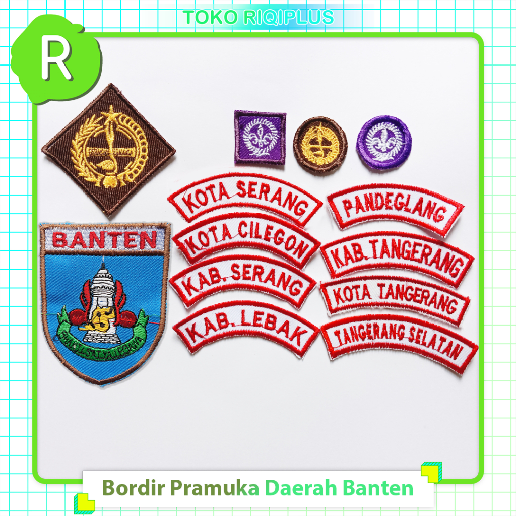 Jual Set Bet Bordir Atribut Pramuka Banten Untuk Putra dan Putri Siap ...