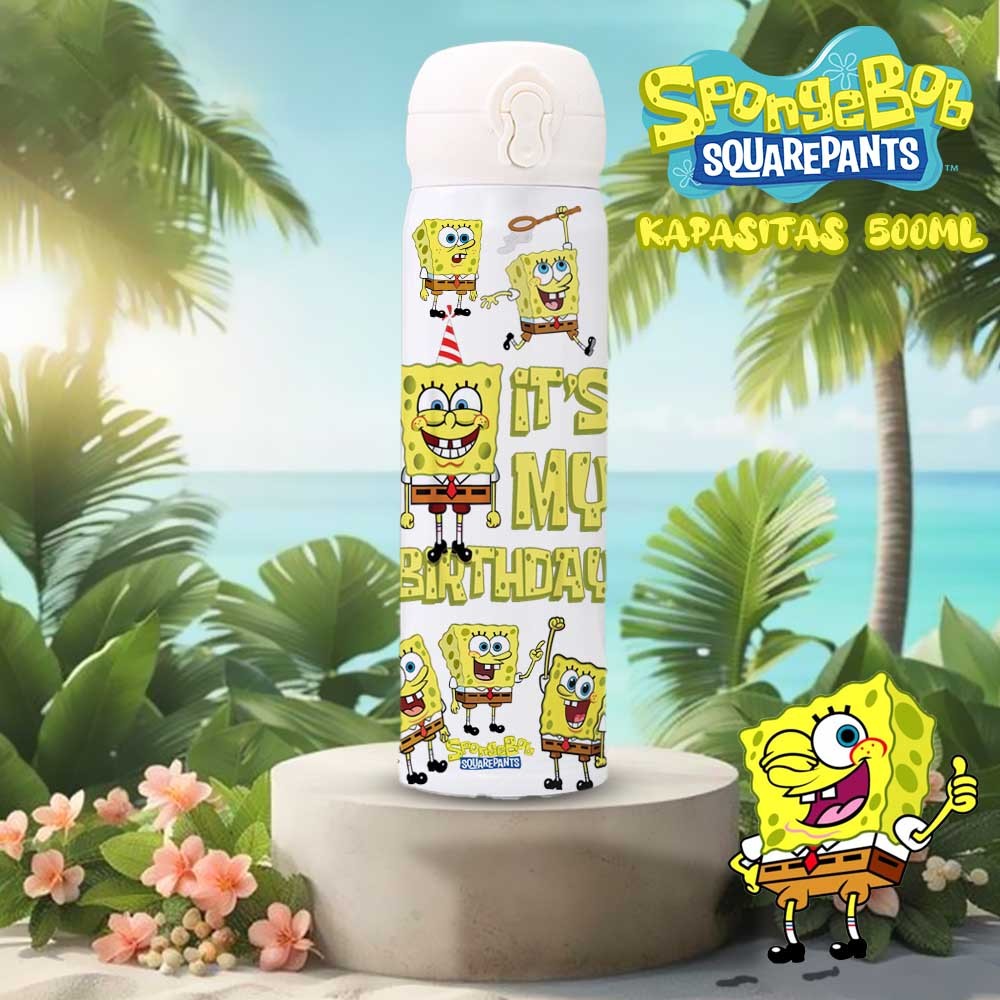 Jual CUSTOM TERMOS SPONGEBOB EDITION PREMIUM KAPASITAS 500 ML TUMBLER ...