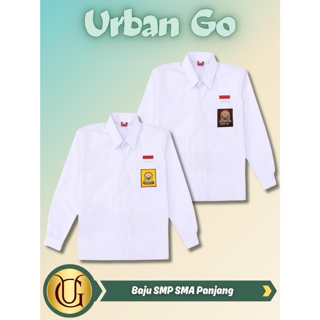 Jual Baju Seragam Sekolah OSIS Putih SMP SMA Kemeja Atasan Lengan ...
