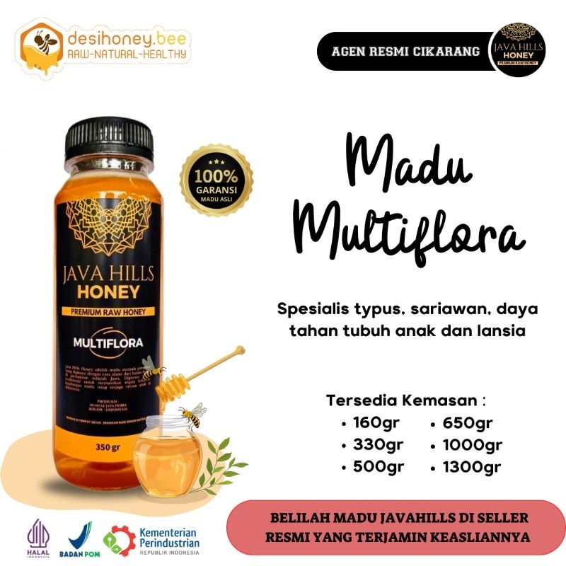 Jual Madu Murni Multiflora Javahills Honey Asli Premium 100% Raw Honey ...