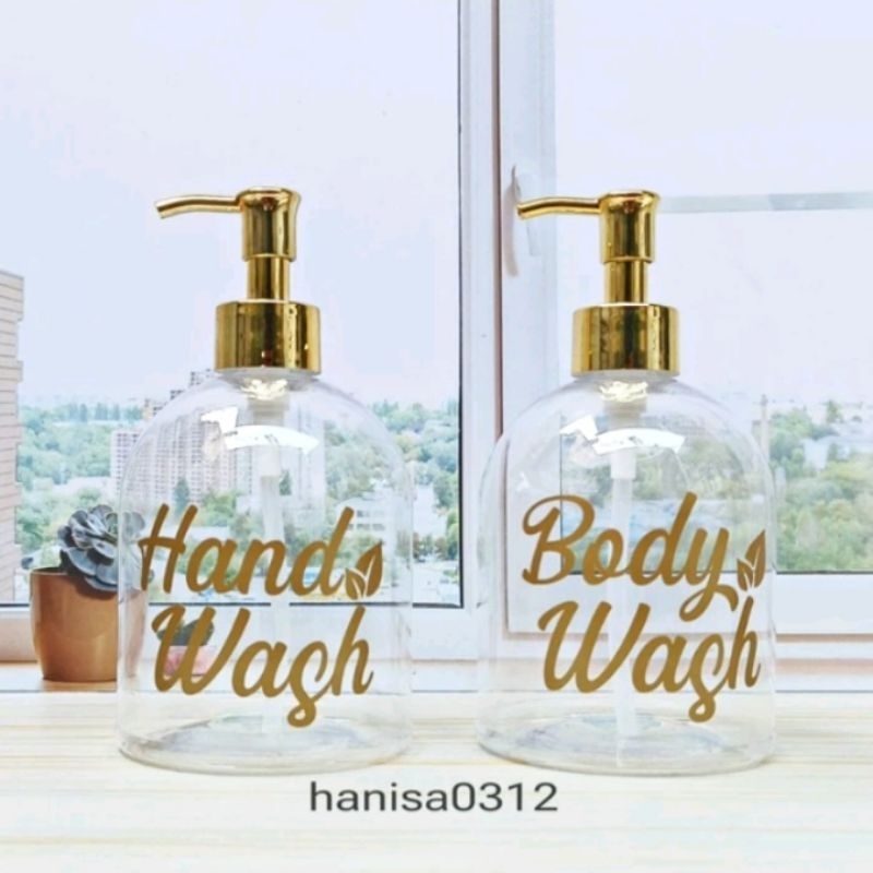 Jual Botol Pump 500ml Bening Oval Lucu Tempat Sabun Cair Shampoo Luxury ...