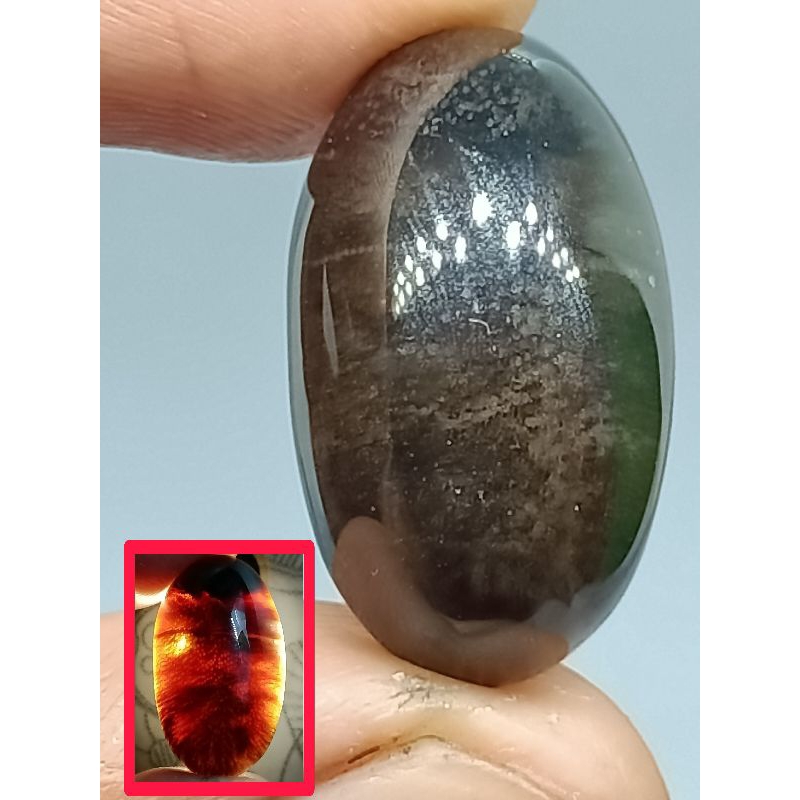 Jual Batu Posil Galih Kelor Hitam Kristal , Ful Tembus Merah , Dim ...