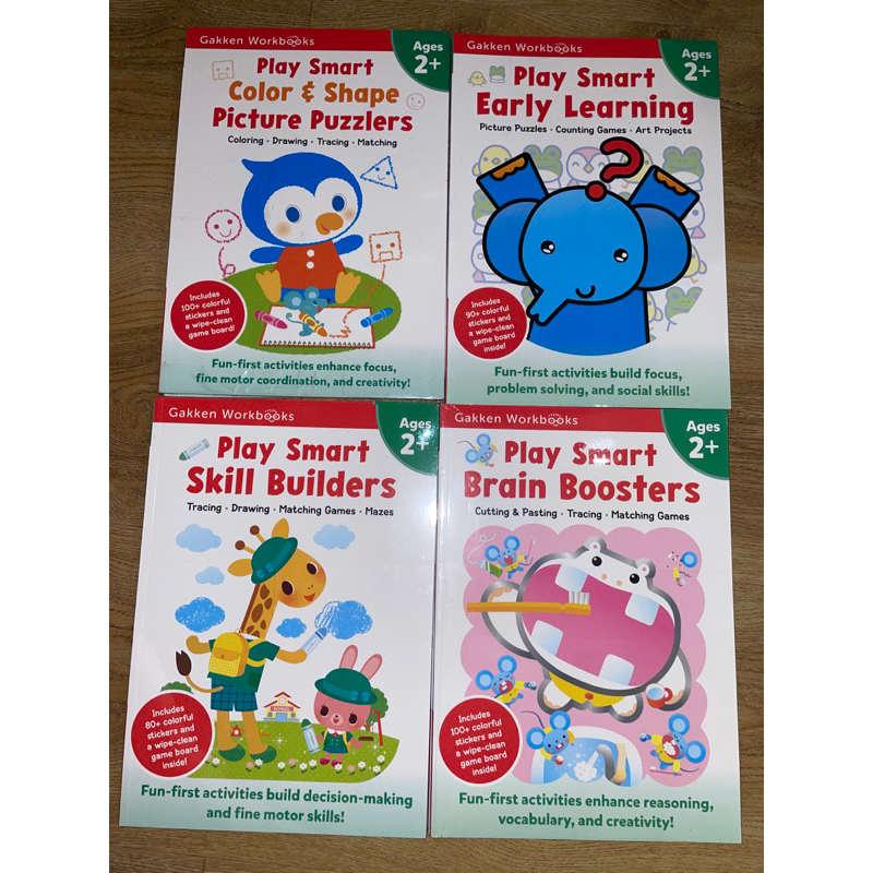 Jual Gakken Play Smart Early Learning Color Shape Skill Building Brain Boosters 2+ | Shopee ...