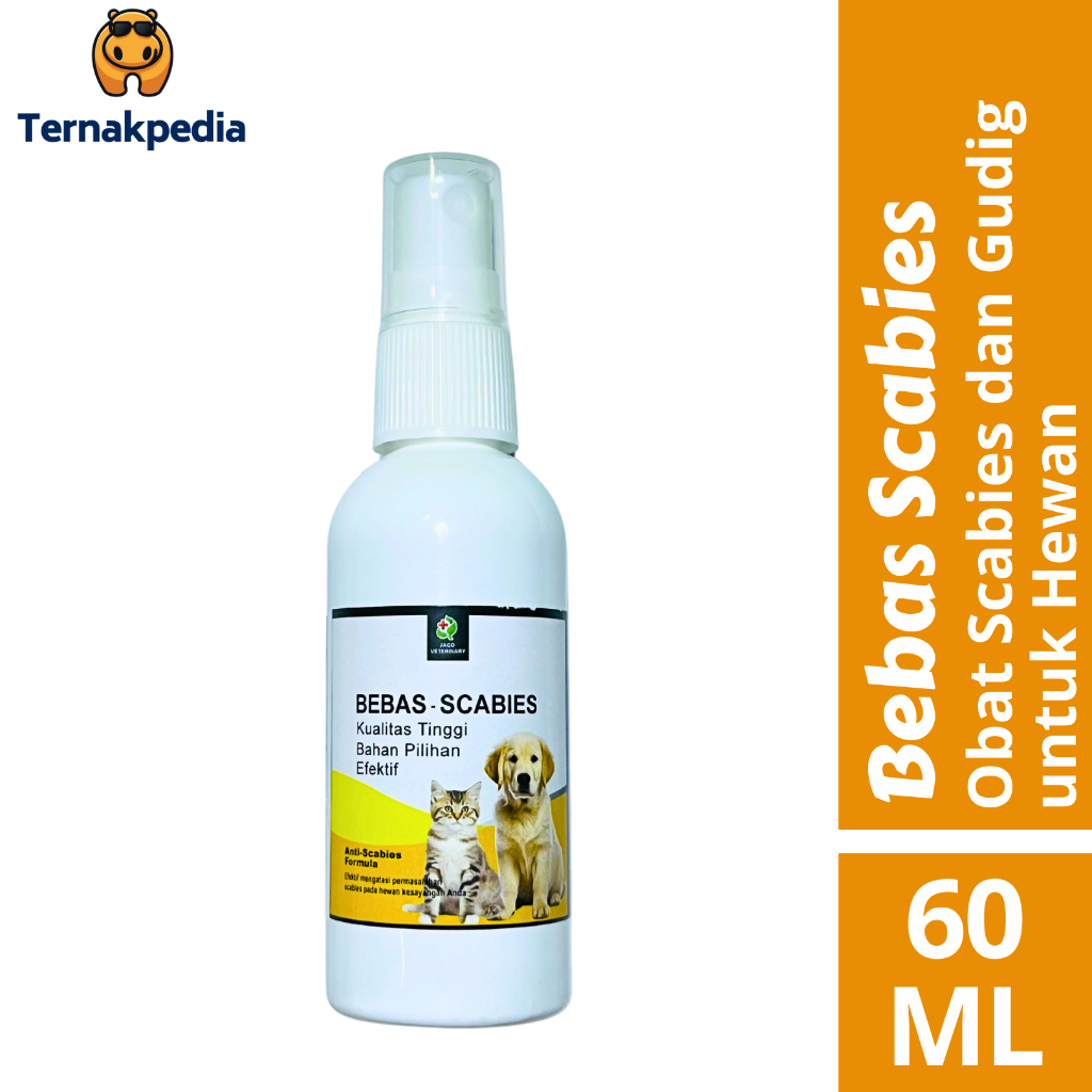 Jual Bebas Scabies 60 ml - Obat Gudig Spray Kucing Kelinci 60 ml - Obat ...