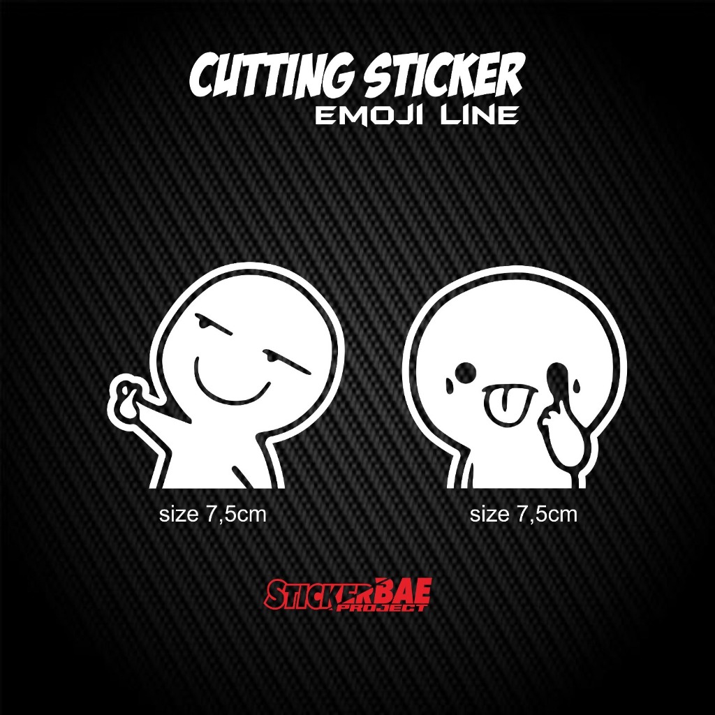 Jual stiker emoji line sarang heo stiker emot melet stiker motor ...