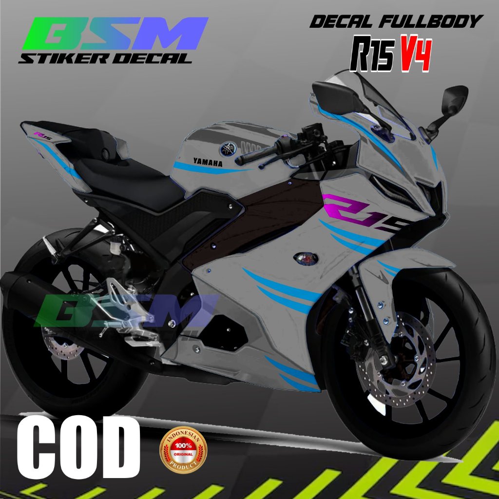 Jual Decal R15 V4 fullbody Stiker Model Desain Bunglon Tajam | Shopee ...