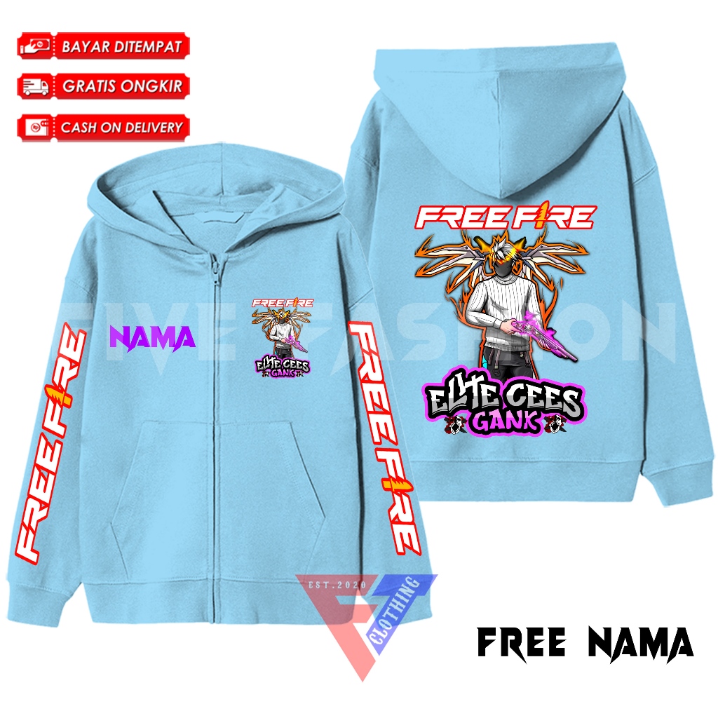 Jual Jaket Free Fire Anak Laki Laki Karakter Elite Cees SG RAPPER Jaket ...