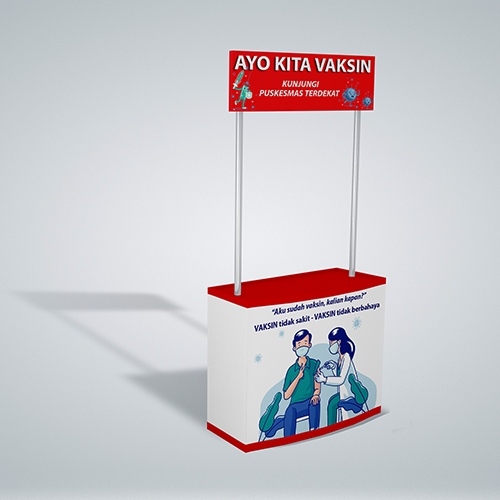 Jual Event Desk / meja promosi | Booth Portable Meja lipat | Pop up ...