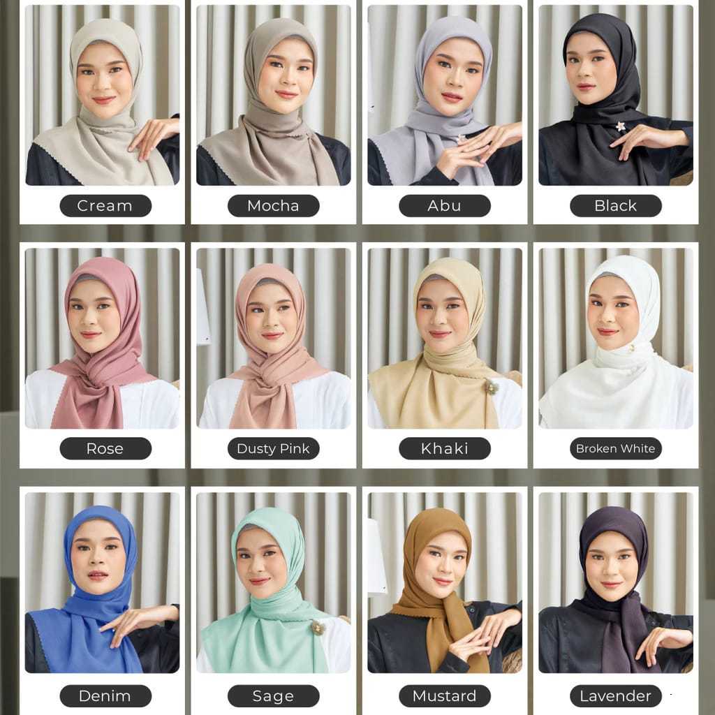 Jual NIBRAS Marwah Scarves - Fashion Muslim Hijab Jilbab Segi Empat Scarf Polos Laser Cut Bahan ...