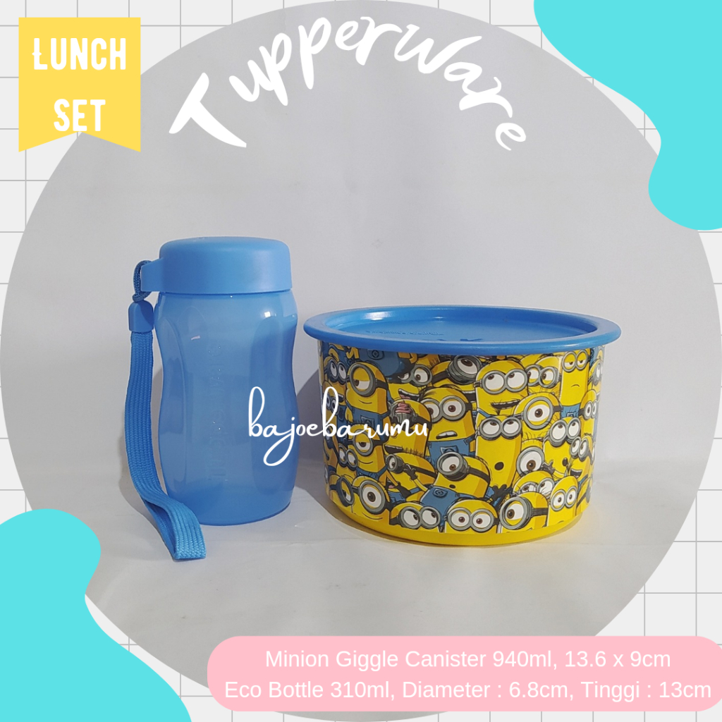 Jual TUPPERWARE Lunch Box Set Minion Minions Kotak Makan Canister ...