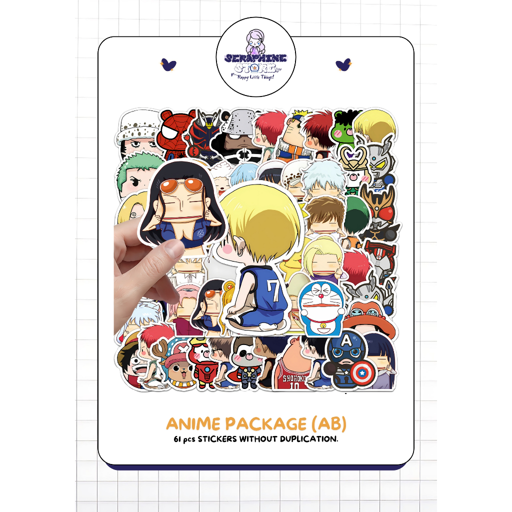 Jual STICKER PACK DAILY VINYL WATERPROOF | ANIME PACKAGE 61PCS | ANIME ...