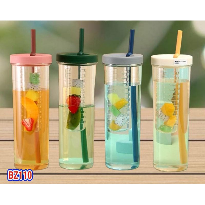Jual TOKOKITA Botol Minum Infused Water / Botol Air Minum Sedotan Lipat ...