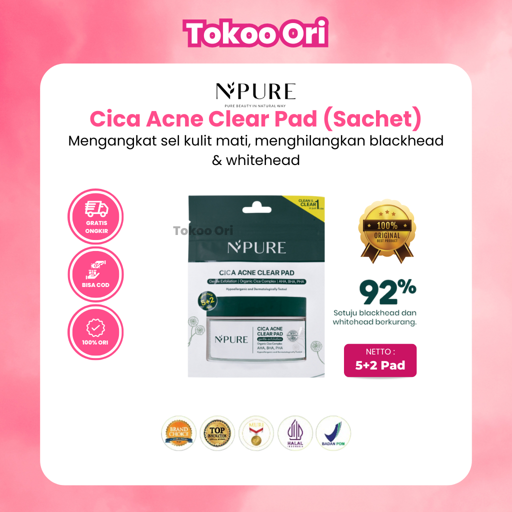 Jual NPURE Acne Clear Pad Cica Sachet Original Official Store | Shopee ...
