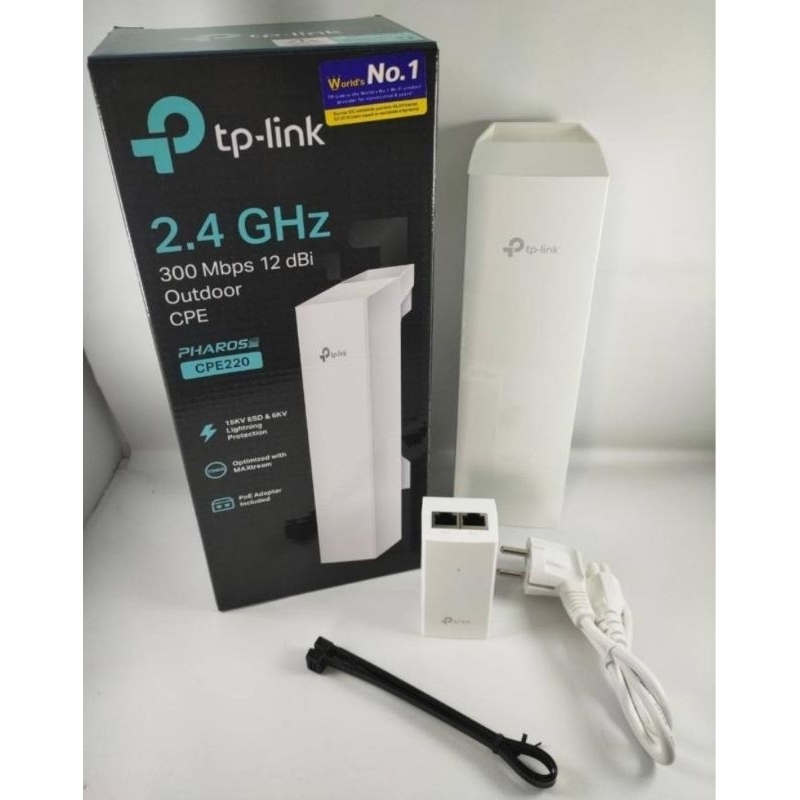 Jual CPE 220 TP-Link Outdoor (second/Fullset) | Shopee Indonesia
