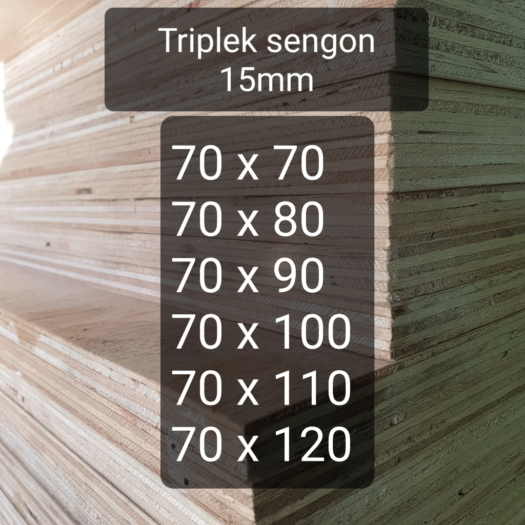 Jual Triplek custom sengon 15mm plywood multiplek halus 2 sisi lebar 70 ...