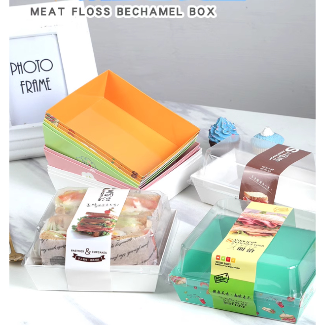 Jual Dessert Box Tahan Panas Oven Mika Kotak Kue Persegi Putih Kraft ...