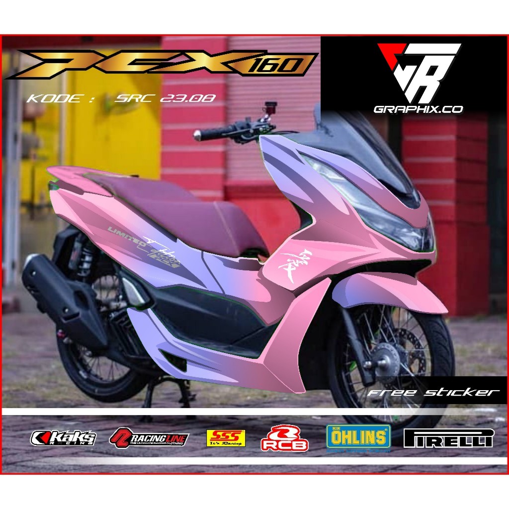 Jual Decal Stiker HONDA PCX 160 Polos Full Body 2021 2022 2023 2024 ...