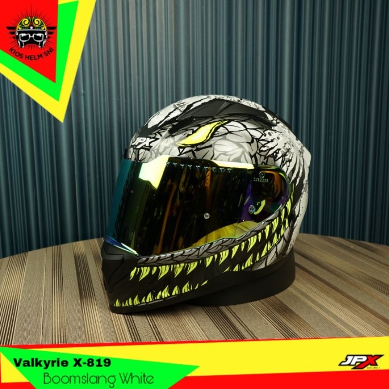 Jual Helm full face JPX Valkyrie dengan visor iridium | Shopee Indonesia
