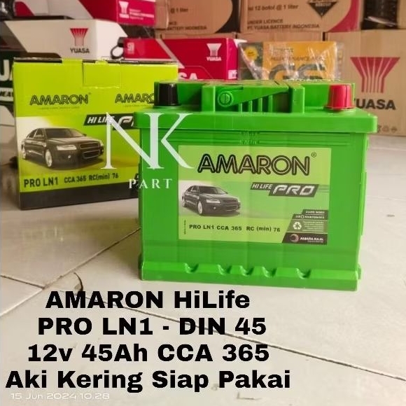 Jual Aki Mobil Kering Amaron PRO LN1 DIN45 HiLife DIN 45 Accu Kering Siap Pakai | Shopee Indonesia