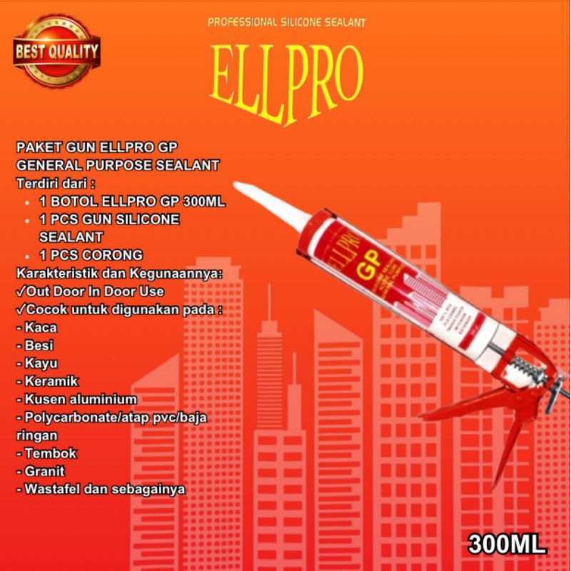 Jual Paket Gun Silicone + Lem Silikon Kaca/Aquarium/Wall Panel-Batten ...