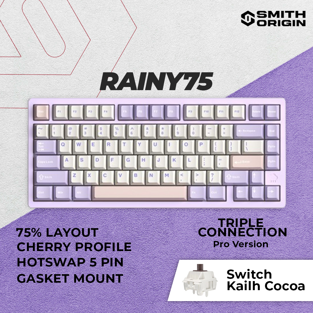 Jual WOBKEY Rainy75 Aluminium Wireless 75% Layout Mechanical Keyboard | Shopee Indonesia