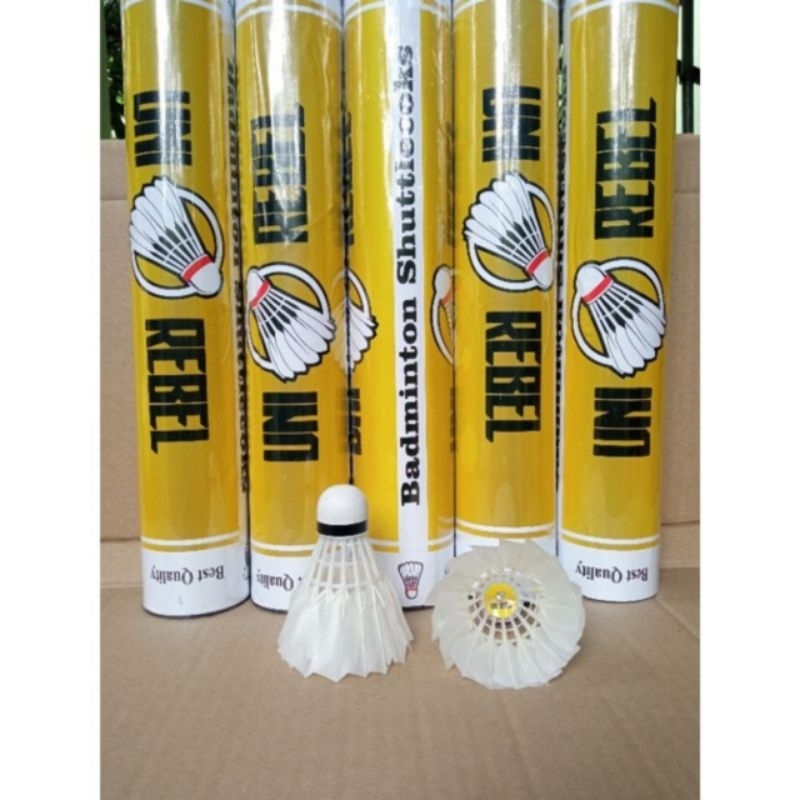 Jual KOK BADMINTON UNI REBEL SHUTTLECOCK 1 TABUNG 12 PCS | Shopee Indonesia