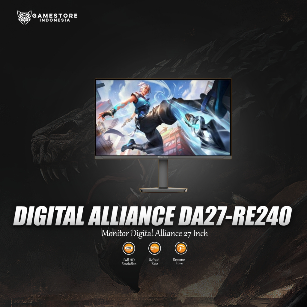 Jual Monitor LED Digital Alliance 27" 240Hz IPS FHD 1ms 99% SRGB 5ms ...
