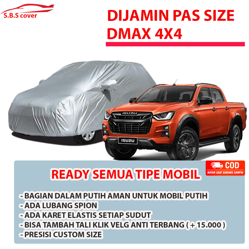 Jual DMAX 4X4 Body Cover Mobil DMAX Sarung Mobil DMAX 4X4 Mobil DMAX ...