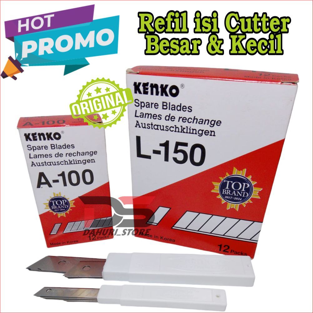 Jual PROMO ISI CUTTER BESAR ISI CUTTER KECIL, REFIL ISI CUTER BESAR DAN ...