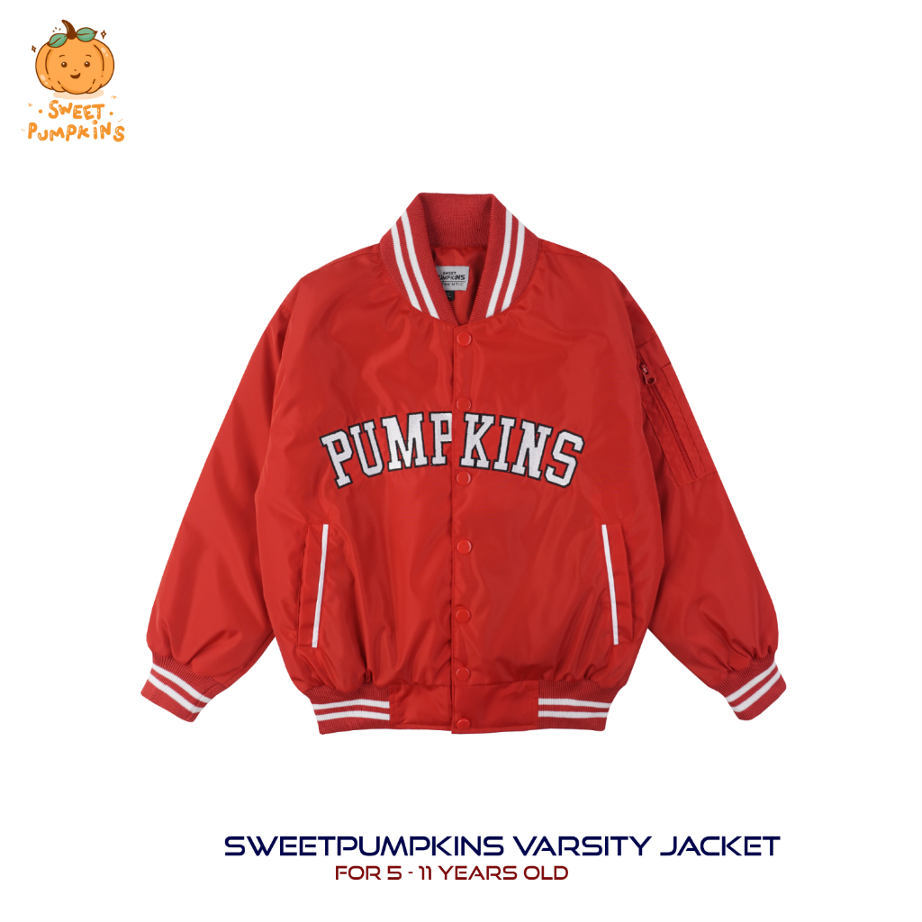 Jual Sweet Pumpkins | Jaket Anak Varsity Merah Mayer Parasut Import ...