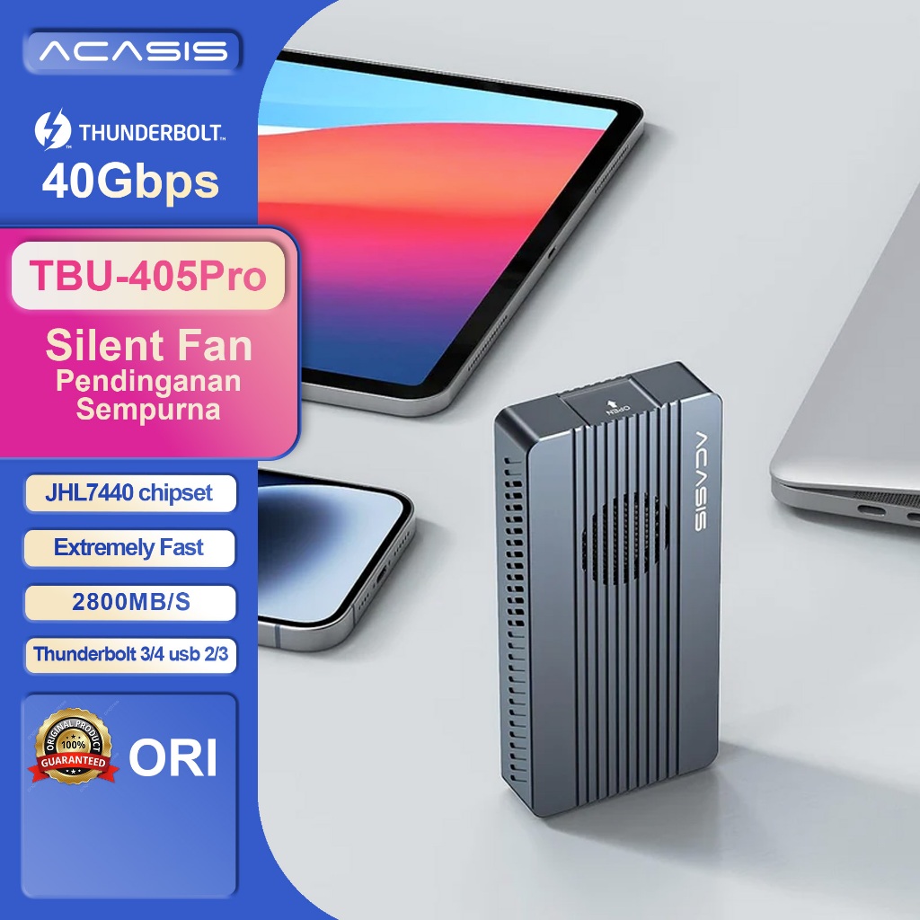 Jual Acasis 40Gbps Enclosure thunderbolt 4 dan 3 chipset JHL7440 ...