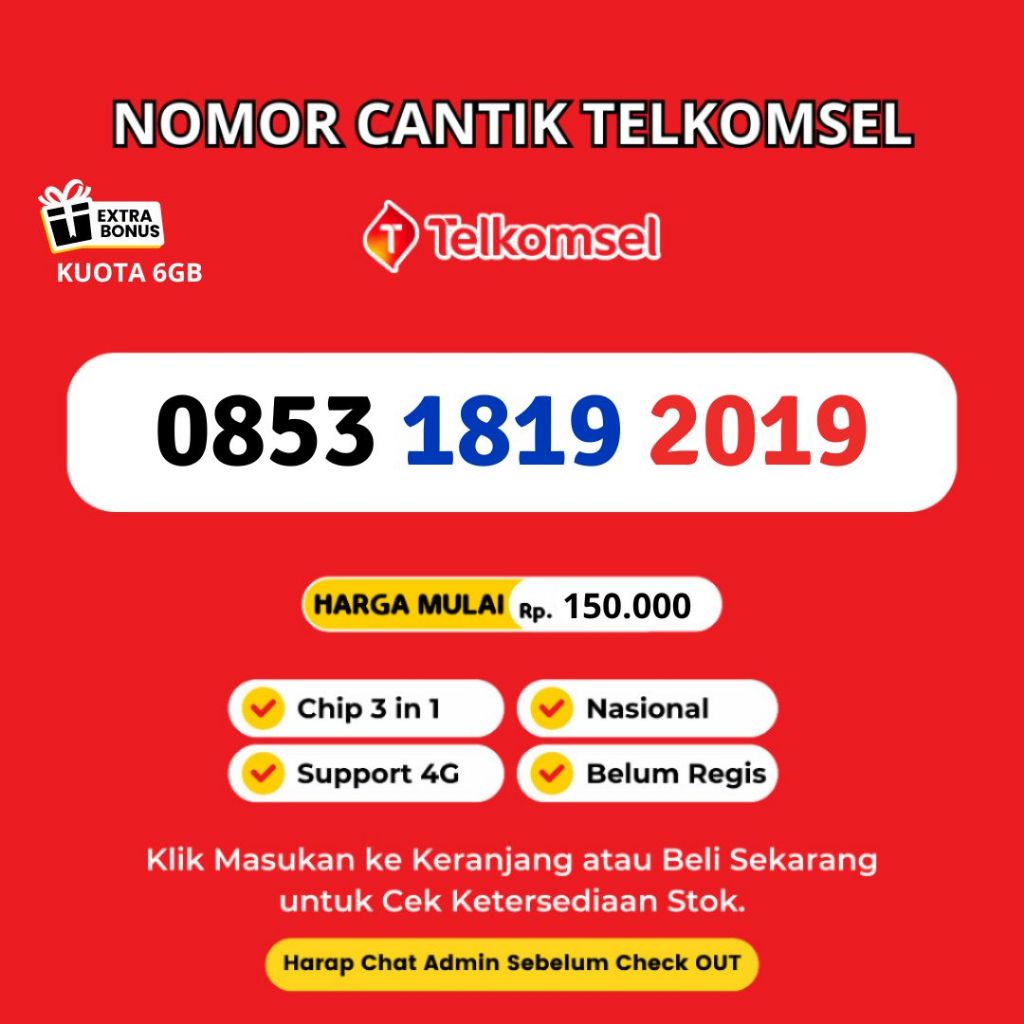 Jual Nomor Cantik SimPati Seri Tahun Lahir Support 4G LTE - Kartu Perdana Cantik Telkomsel Tahun ...