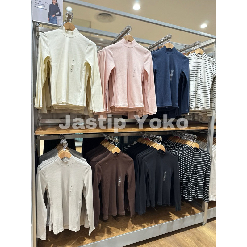 Jual SALE WOMEN Pullover Rib Kerah Tinggi | Lengan Panjang UNIQLO ...