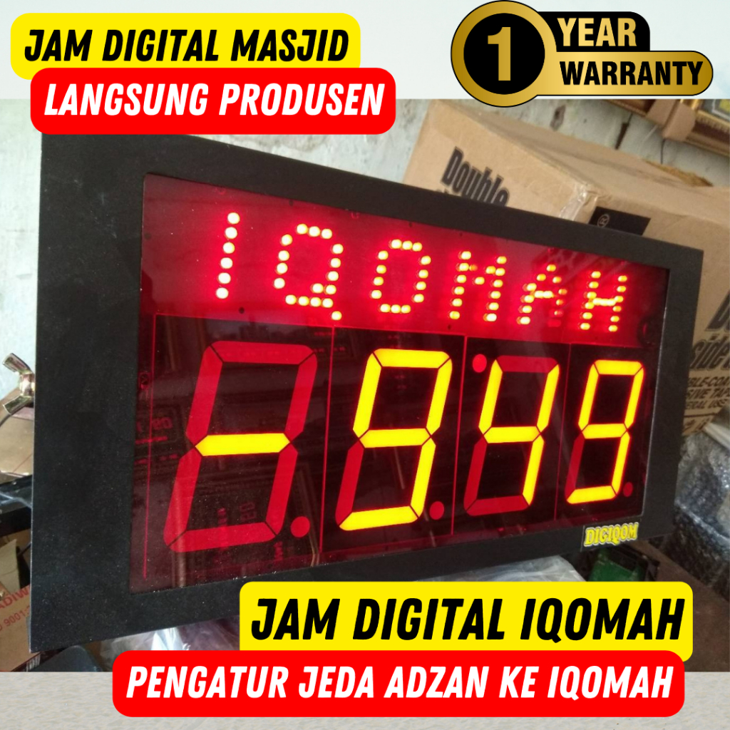 Jual timer iqomah manual | jam iqomah digital led manual counter ...