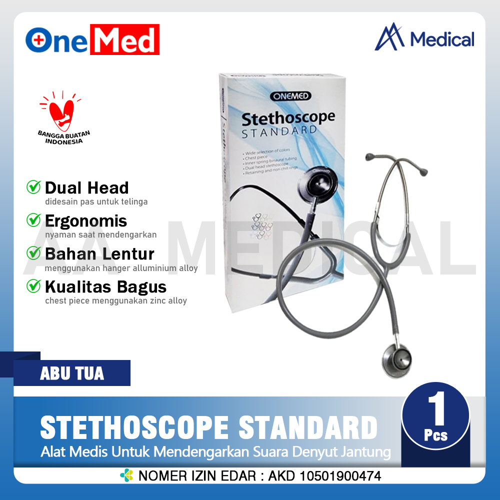 Jual ONEMED Stethoscope Standard Adult Stetoskop Standar Dewasa | Shopee Indonesia