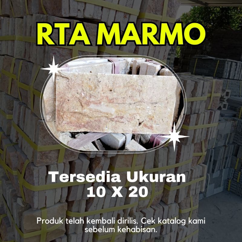 Jual BATU ALAM RTA MARMO | UKURAN 10 X 20CM | Shopee Indonesia
