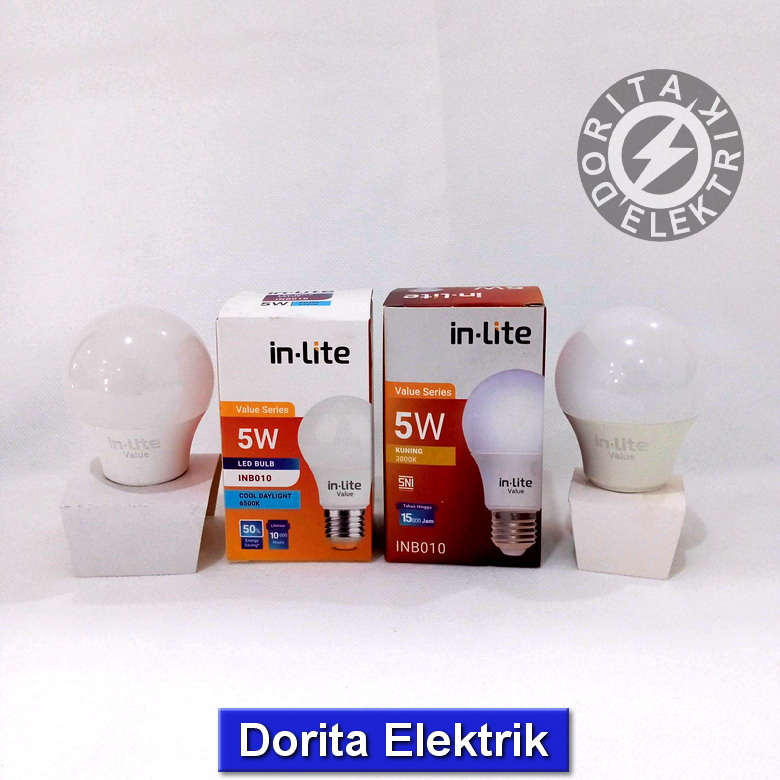 Jual in-Lite Lampu 5 Watt Bohlam LED Value INB 010 5w inlite | Shopee Indonesia