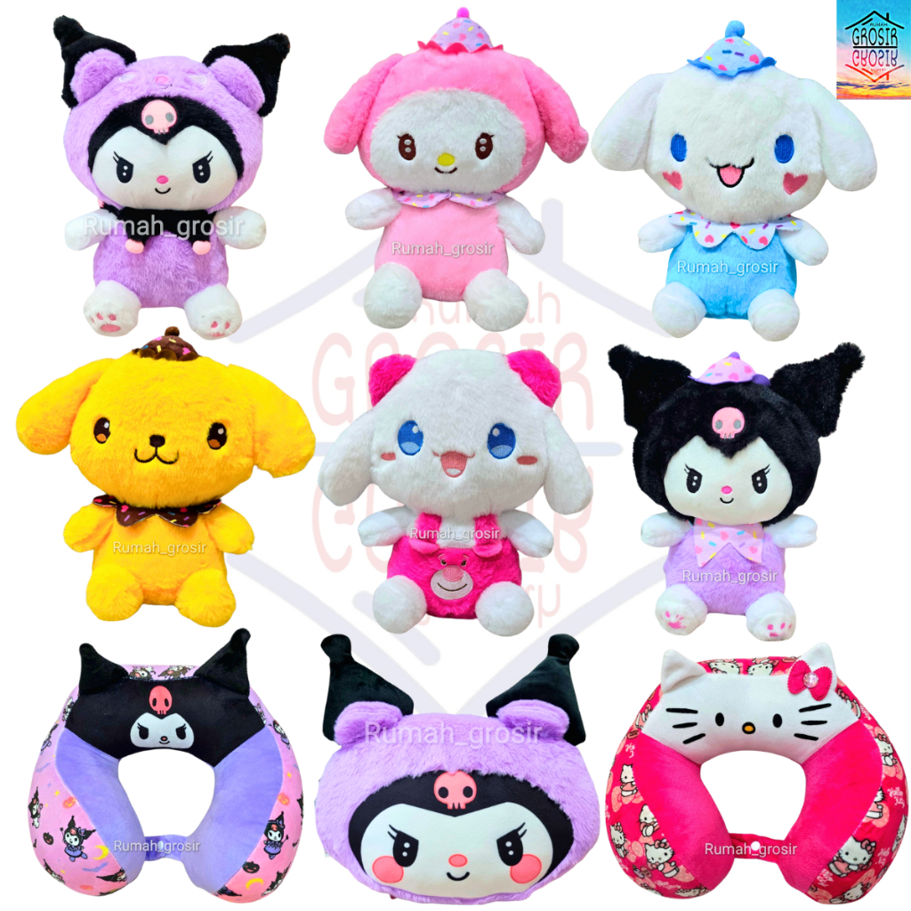 Jual (Rumah Grosir) Bantal atau Boneka Kuromi My Melody Hello Kitty CInnamoroll | Shopee Indonesia